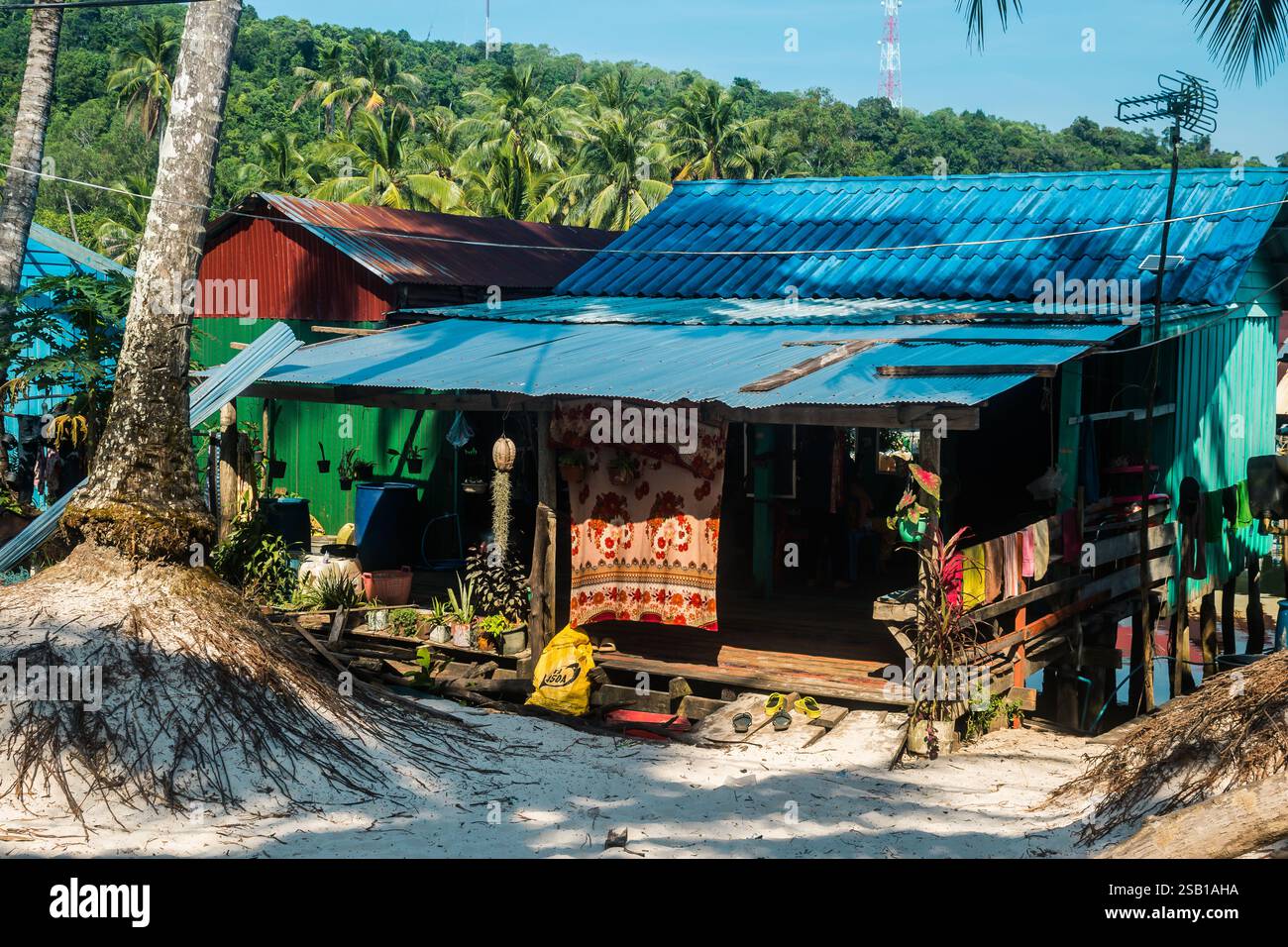 Preak Svay, Koh Rong Island, Cambodia, January 30, 2025 Daily life in ...