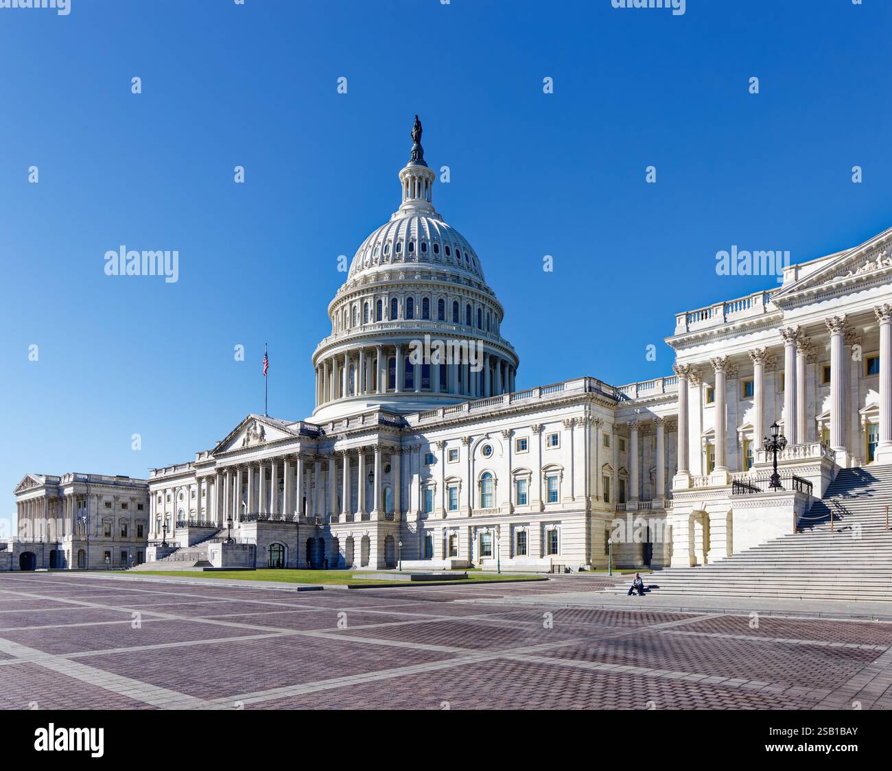 The U.S. Capitol East Front faces a plaza on the only level portion of ...