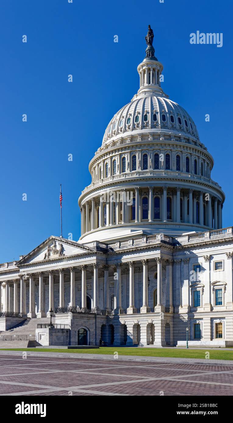 The U.S. Capitol East Front faces a plaza on the only level portion of ...