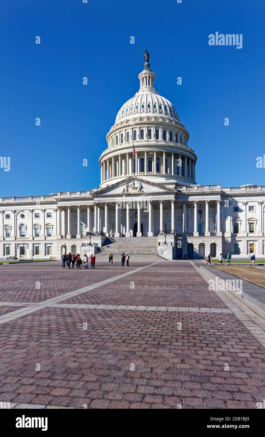 The U.S. Capitol East Front faces a plaza on the only level portion of ...