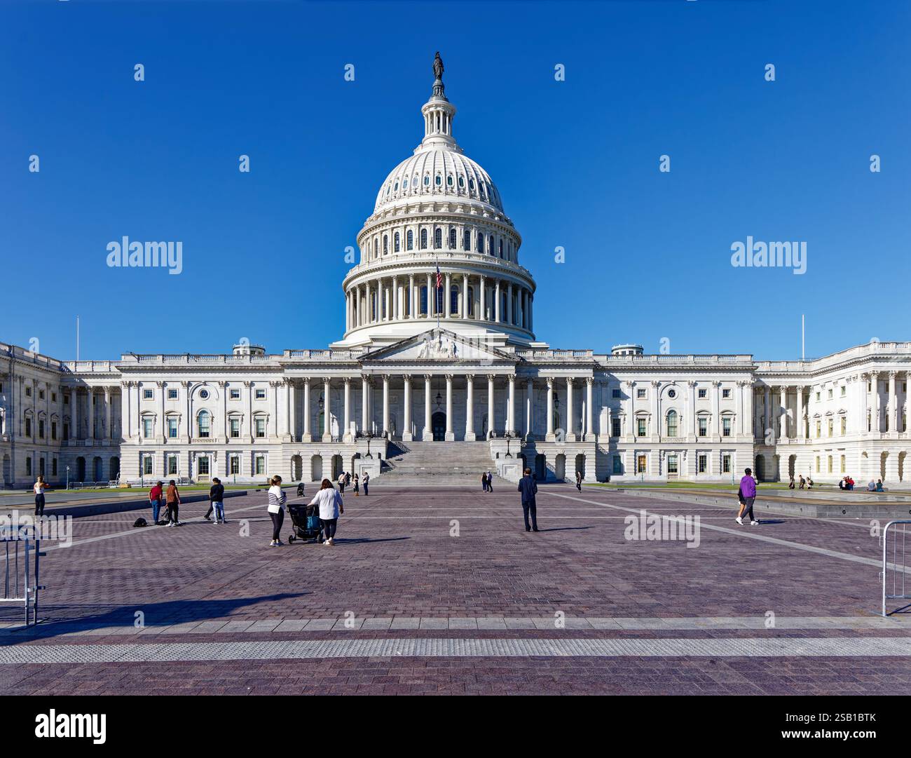 The U.S. Capitol East Front faces a plaza on the only level portion of ...