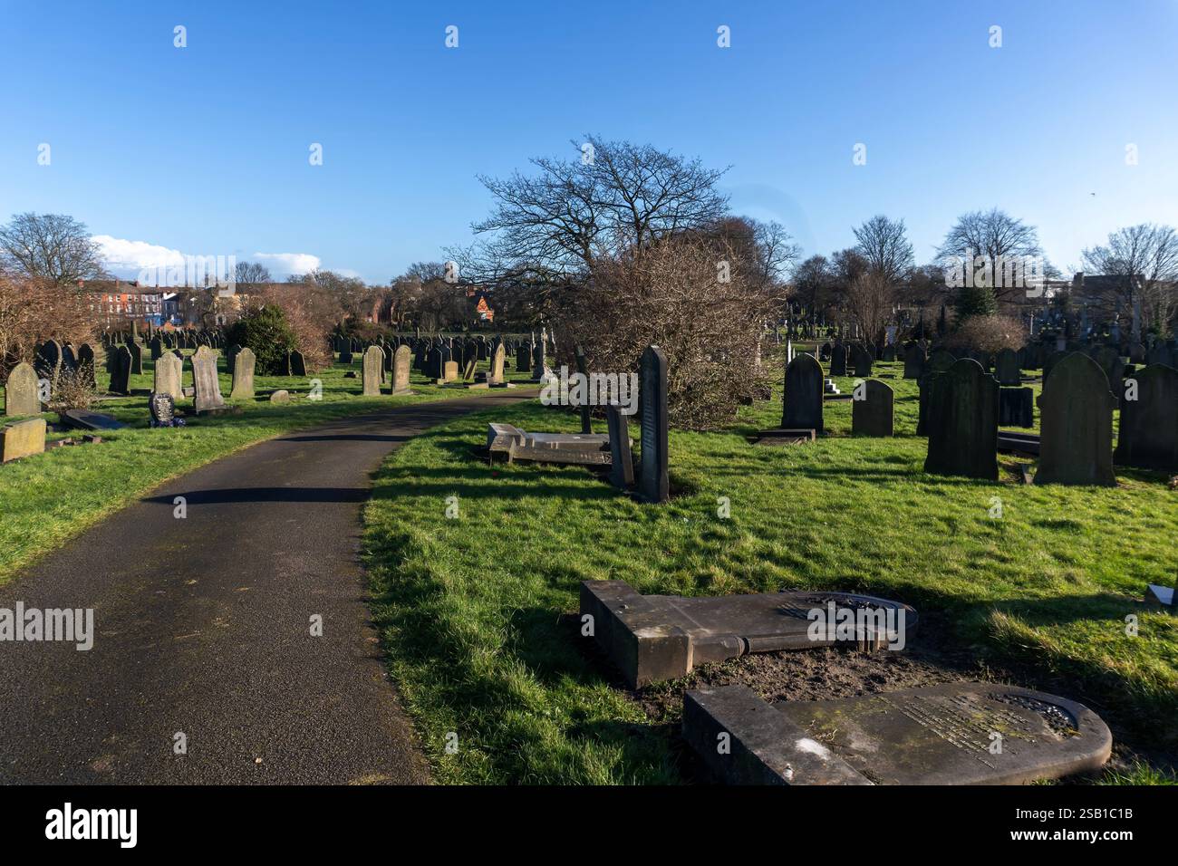 A section of Toxteth Park Cemetery in Liverpool, UK Stock Photo - Alamy