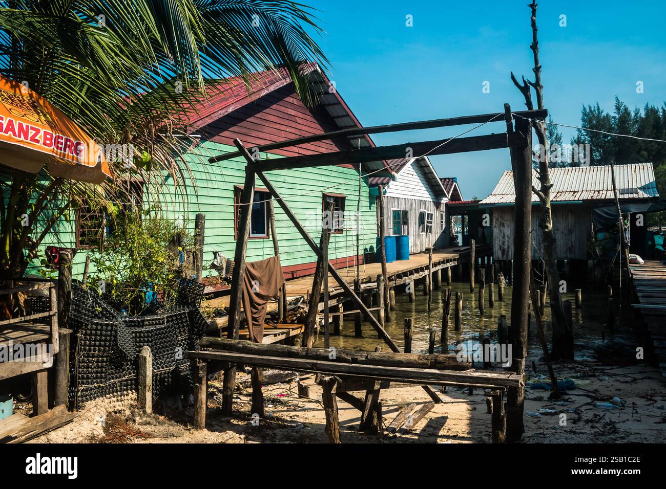 Preak Svay, Koh Rong Island, Cambodia, January 30, 2025 Daily life in ...