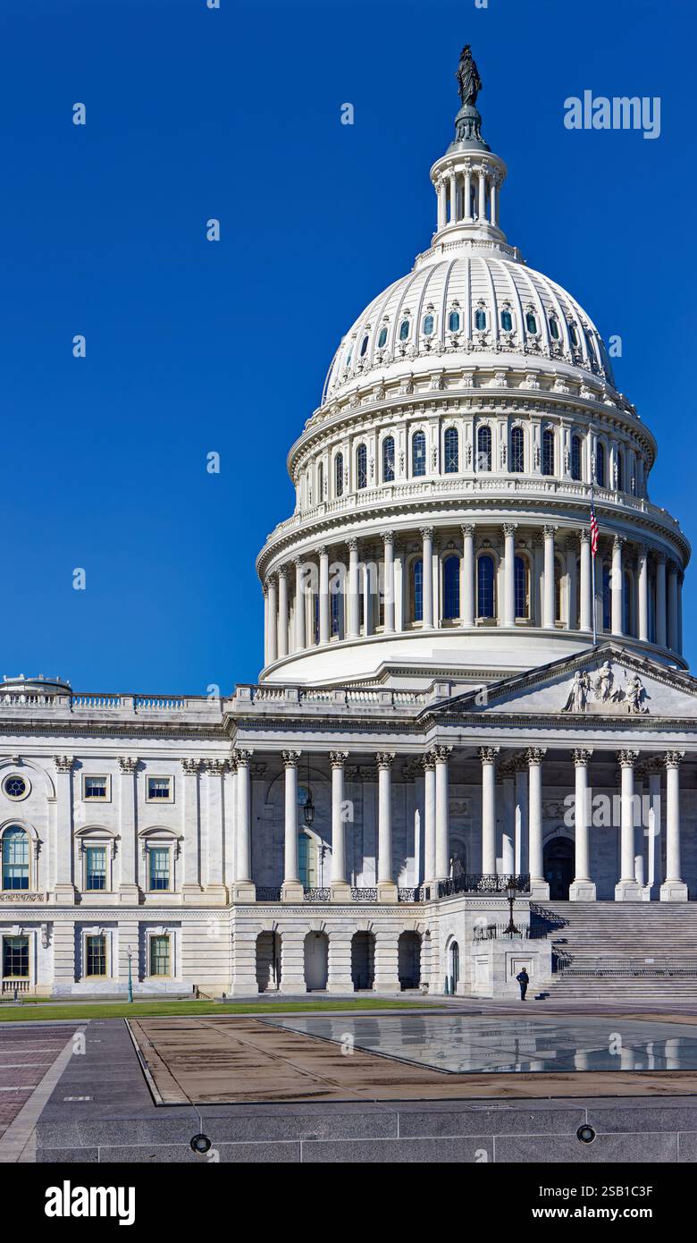 The U.S. Capitol East Front faces a plaza on the only level portion of ...