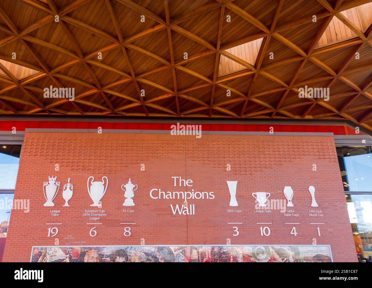 The Champions Wall at Anfield in Liverpool, UK Stock Photo - Alamy