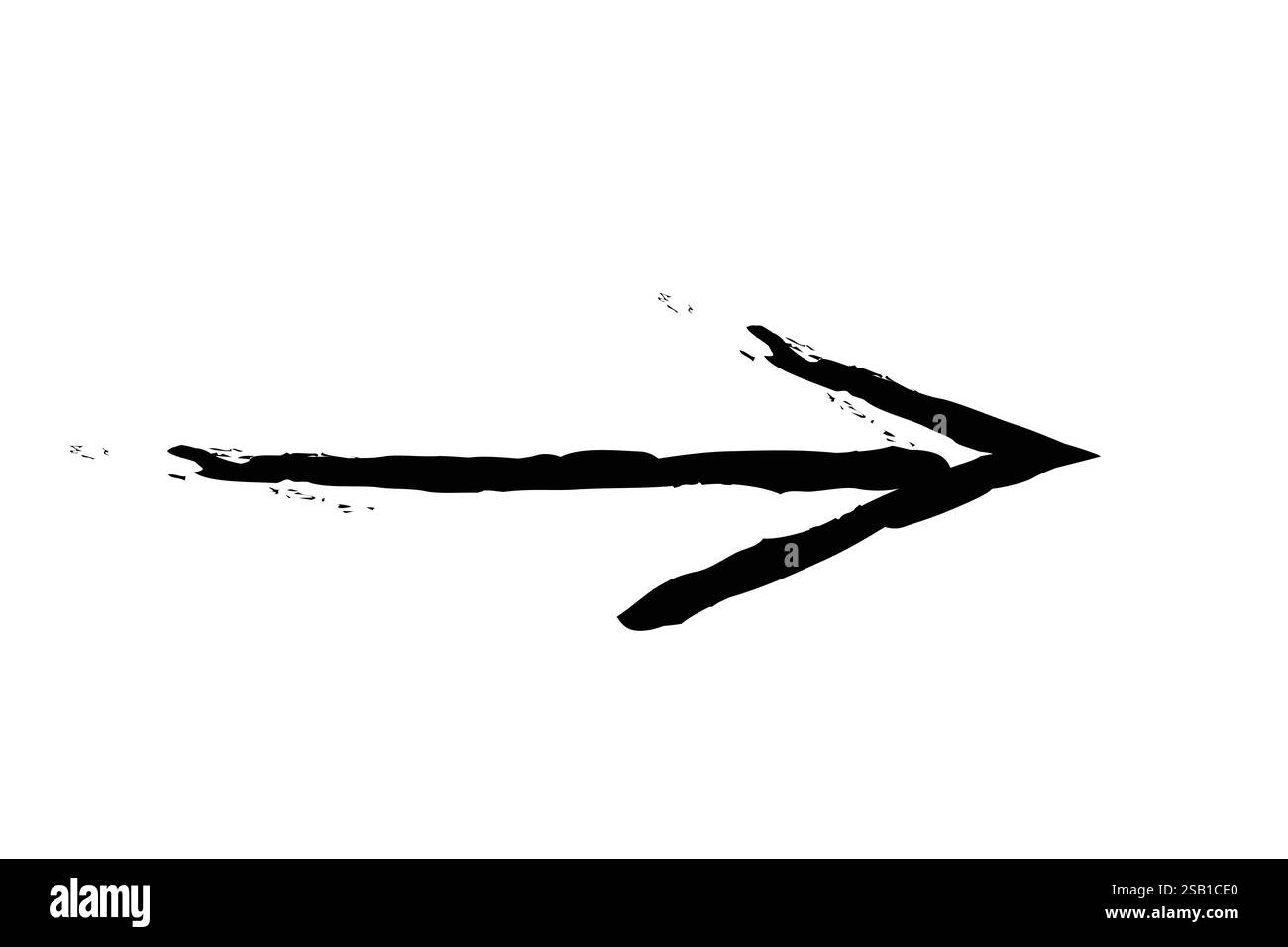 Hand-drawn right arrow with brushstroke texture Stock Vector Image ...