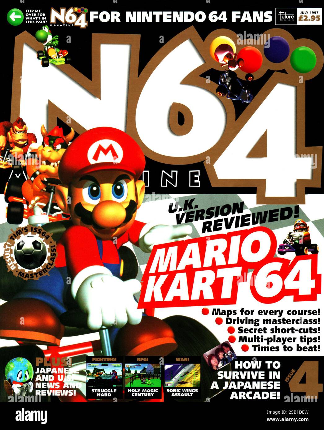 July 1997 N64 Magazine cover feat. Mario Kart 64 Stock Photo - Alamy