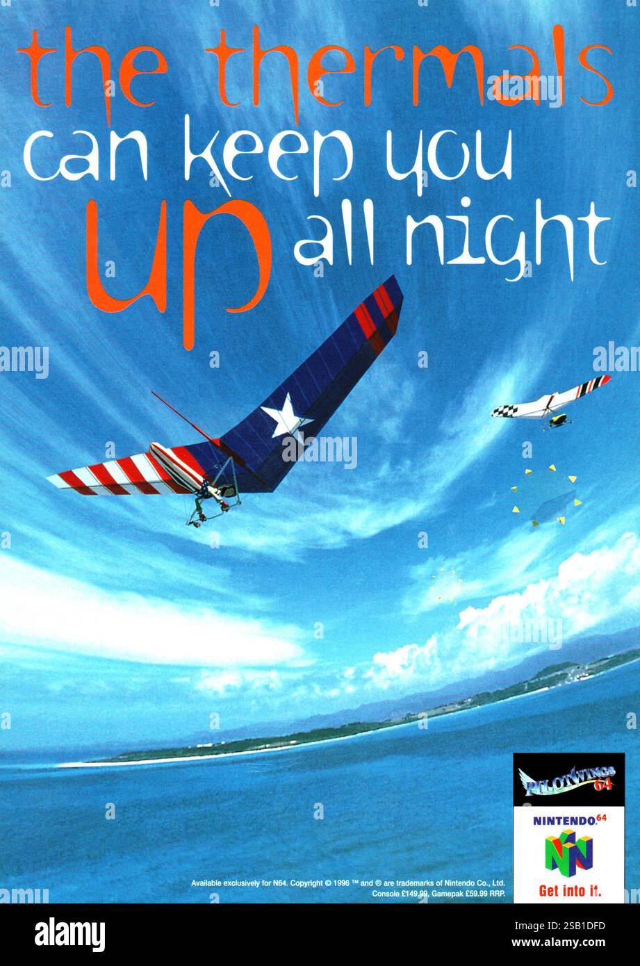 1997 UK Pilotwings 64 ad - flight simulation video game developed by ...