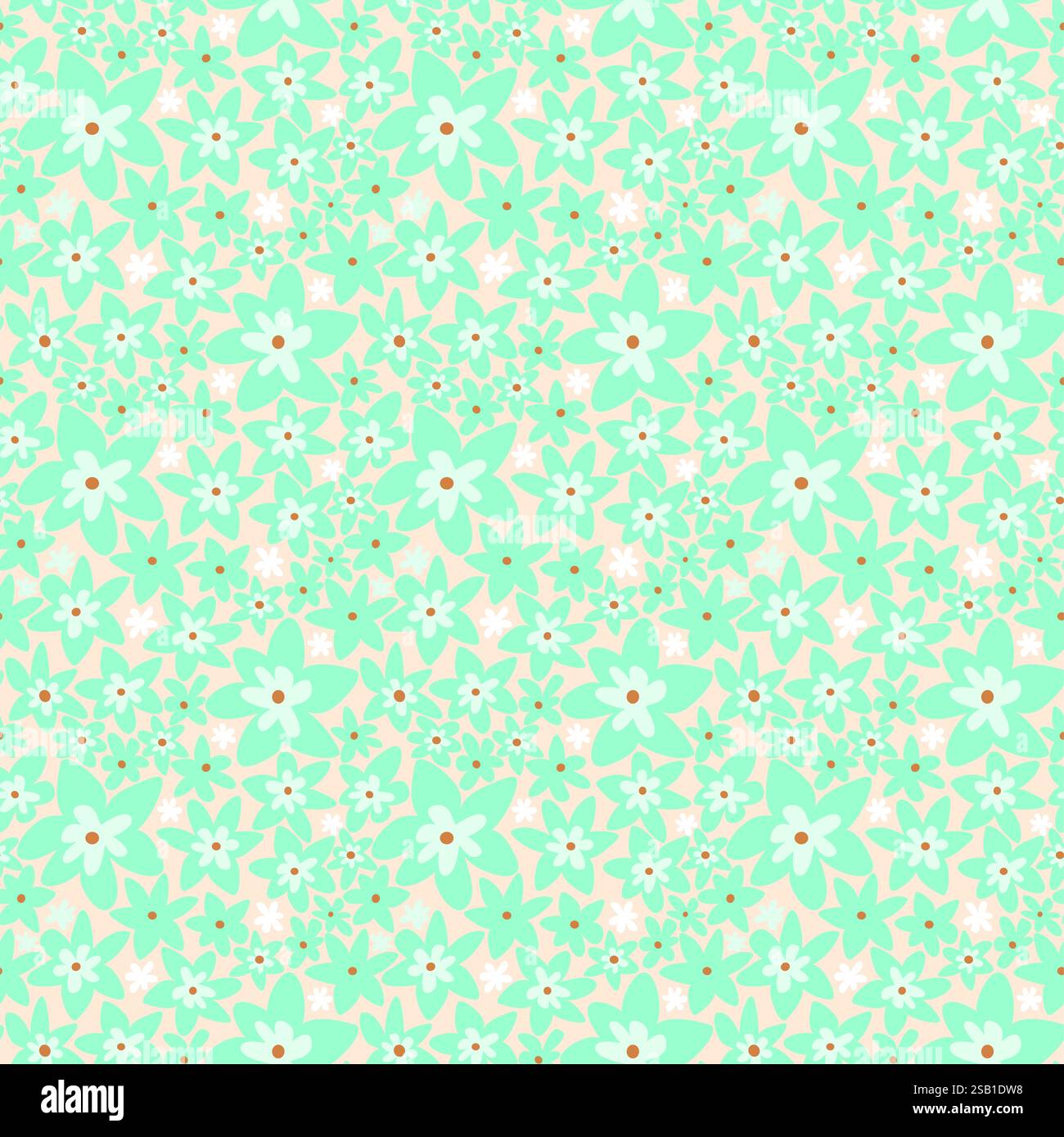 Seamless small cute floral pattern on light background. Forget me not ...