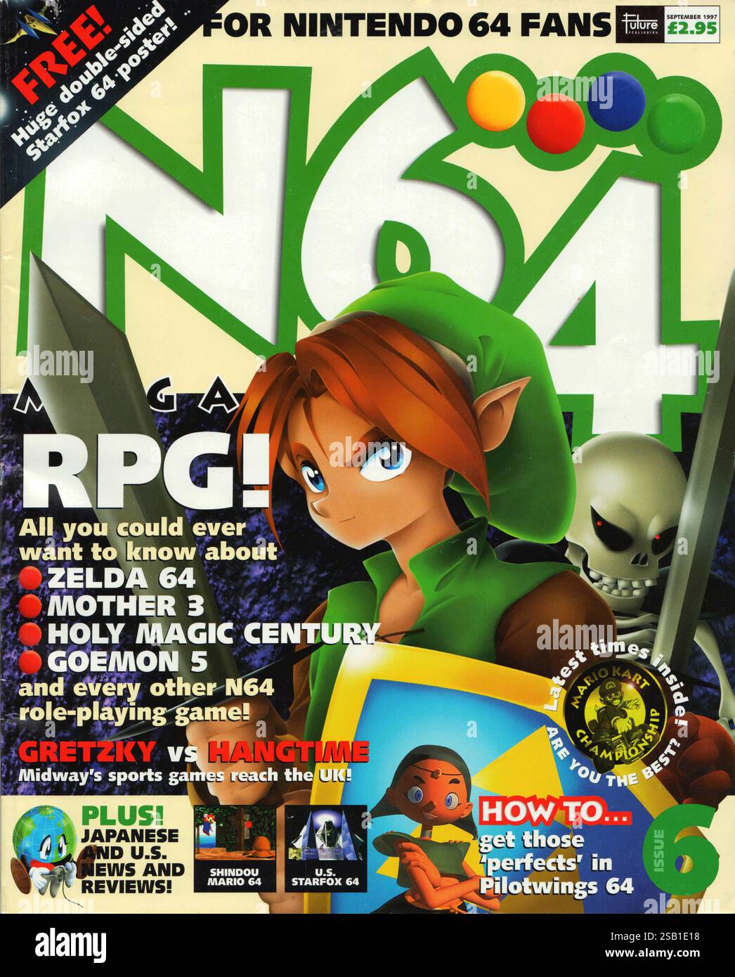 N64 Magazine September 1997 cover featuring Zelda 64 Stock Photo - Alamy