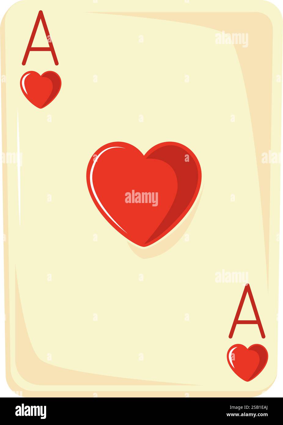 Ace of hearts playing card illustration Stock Vector Image & Art - Alamy