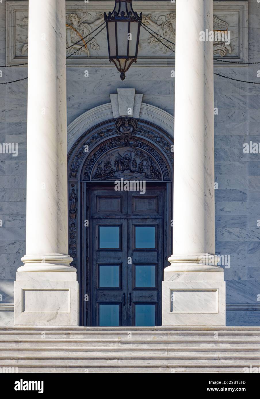 Portico-level (second floor) door to the Rotunda, on the East Front of ...
