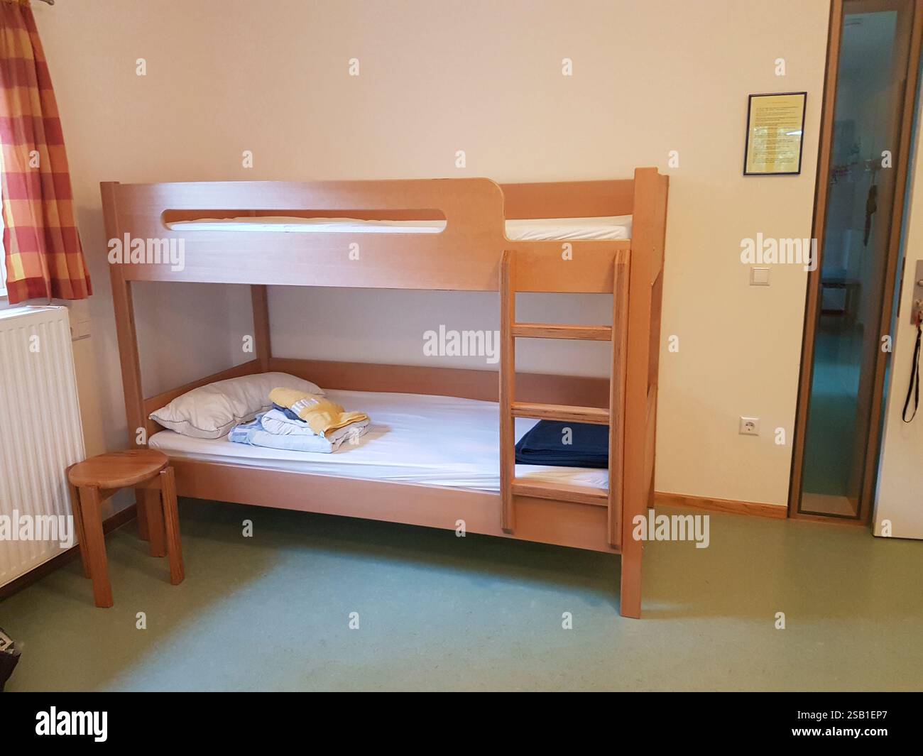 Pilgrim bed, Way of St. James, Munchener Jakobsweg Stock Photo - Alamy