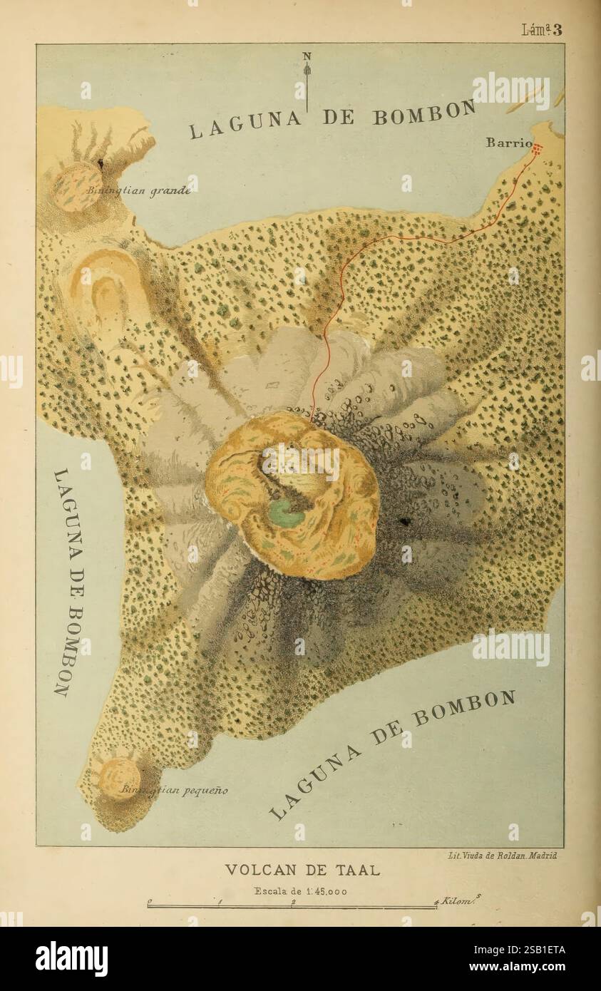 Map highlights key geographical features hi-res stock photography and ...