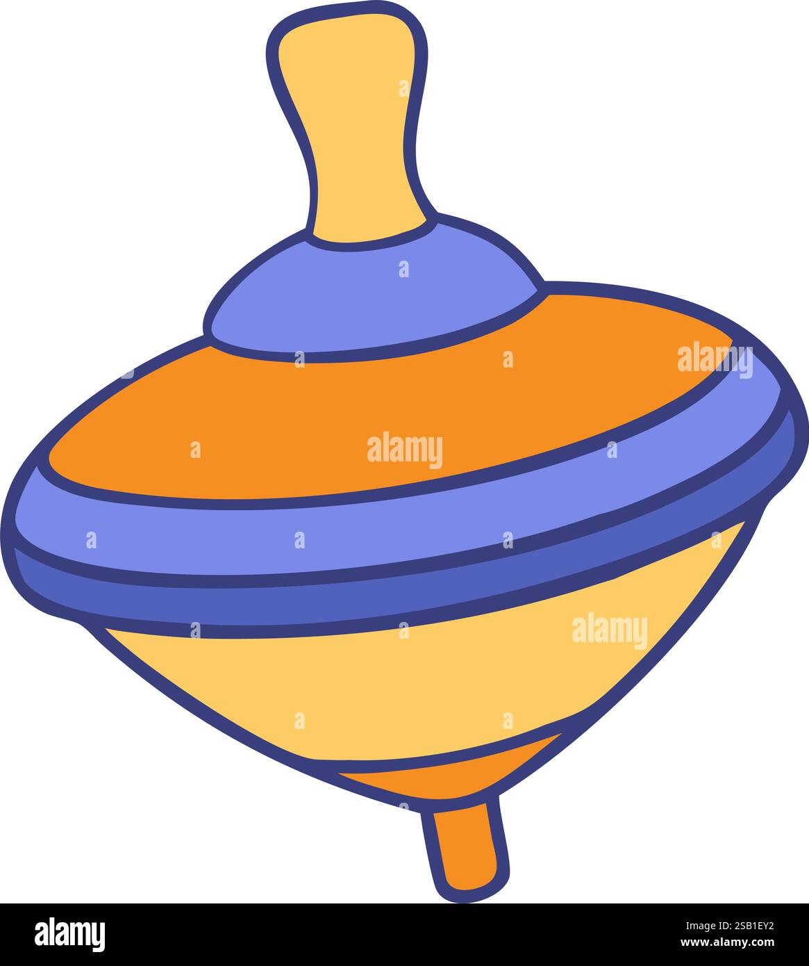 Retro spinning top wooden toy illustration Stock Vector Image & Art - Alamy