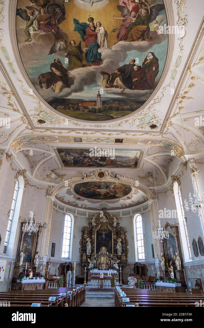 St. Gallus Church Scheidegg, Munich Way of St. James, Bavaria, Germany ...