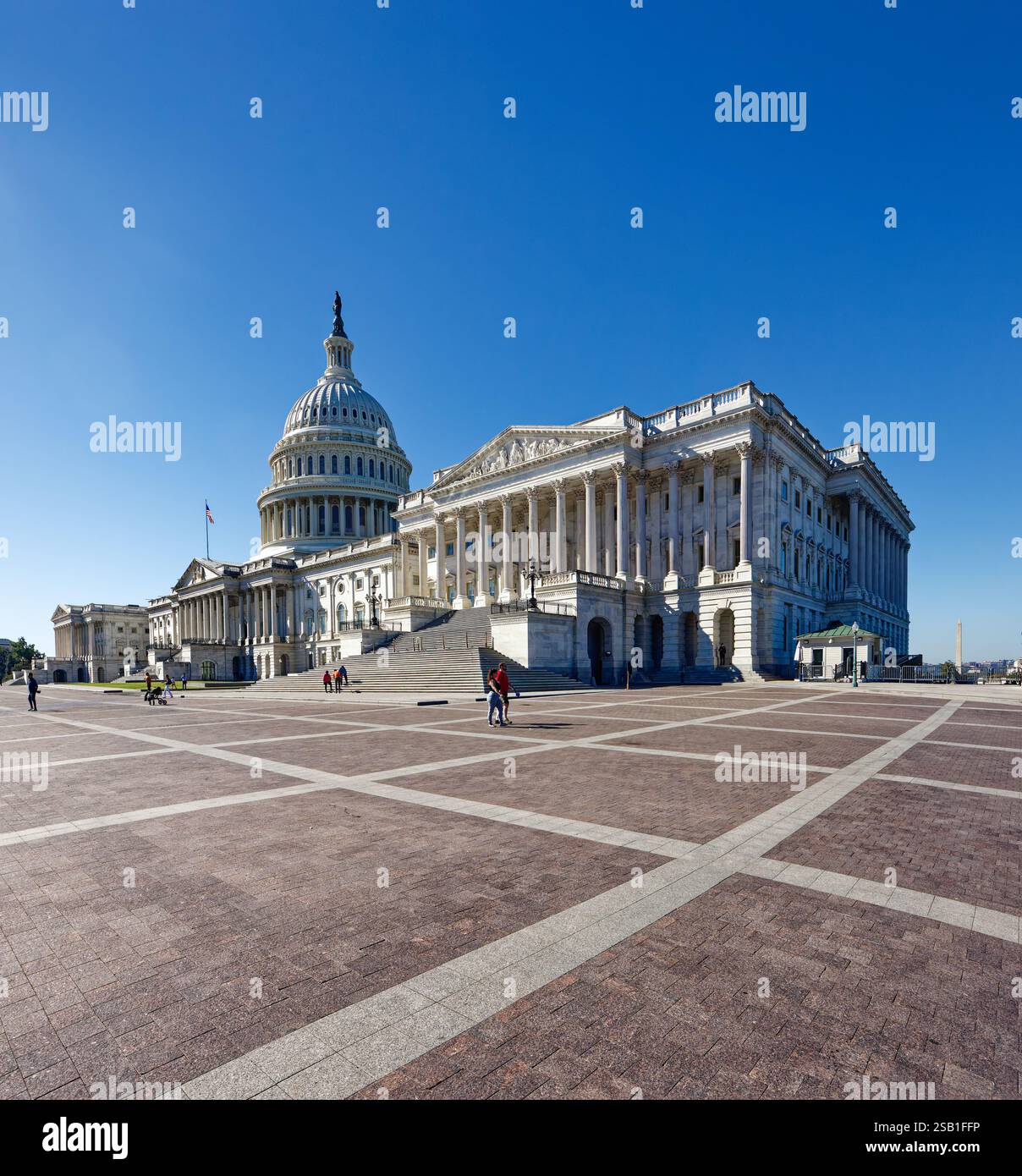 U.S. Capitol, viewed from the northeast, with the Senate wing in the ...