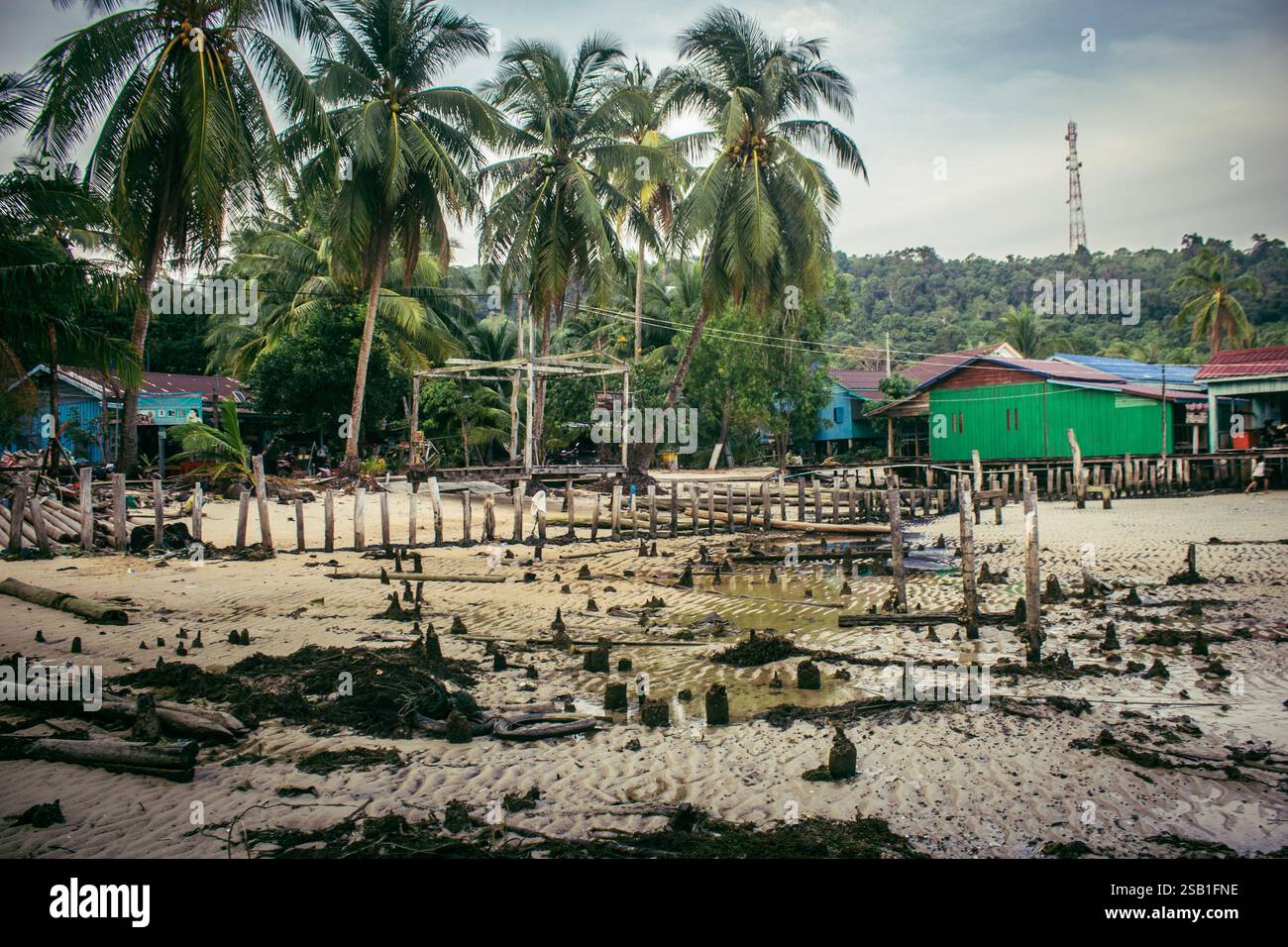 Preak Svay, Koh Rong Island, Cambodia, January 30, 2025 Daily life in ...