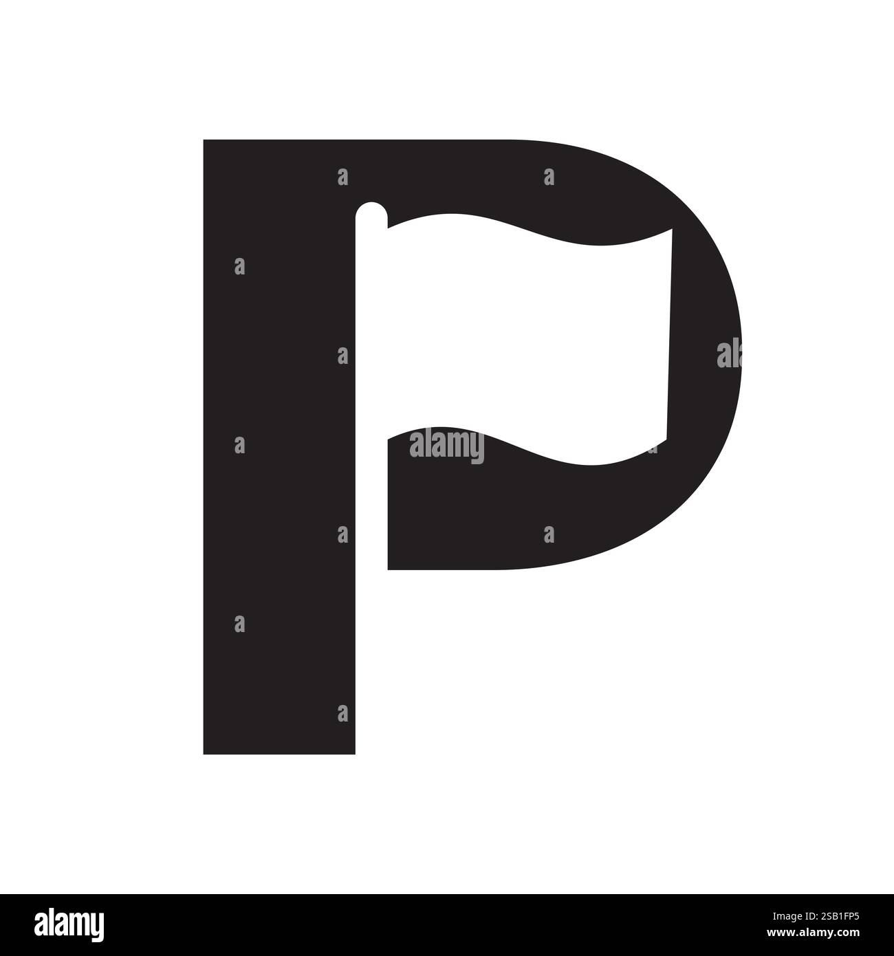 Initial Letter P Golf Flag Logo Design, Sport concept. Goal Achievement ...