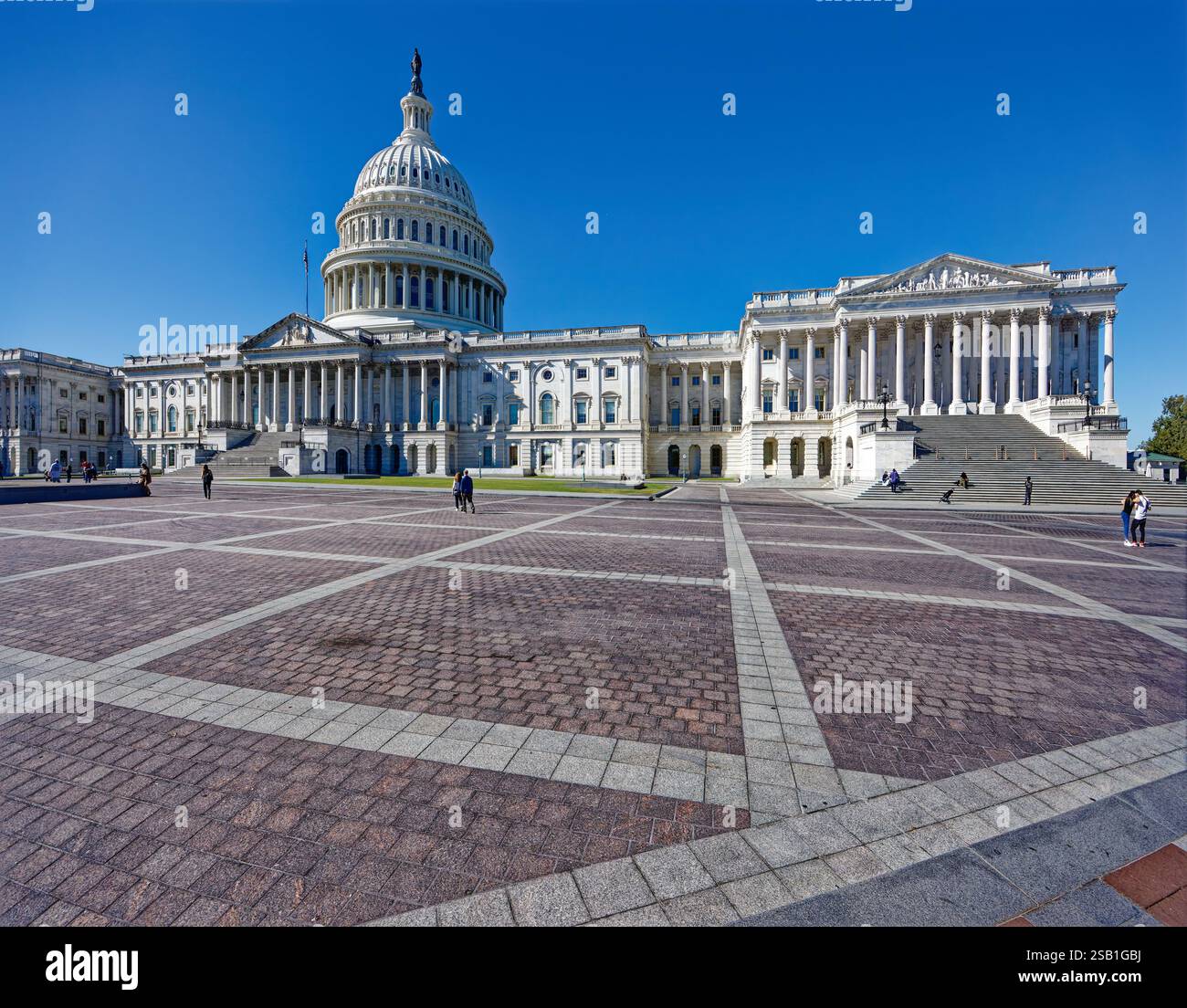 The U.S. Capitol East Front faces a plaza on the only level portion of ...