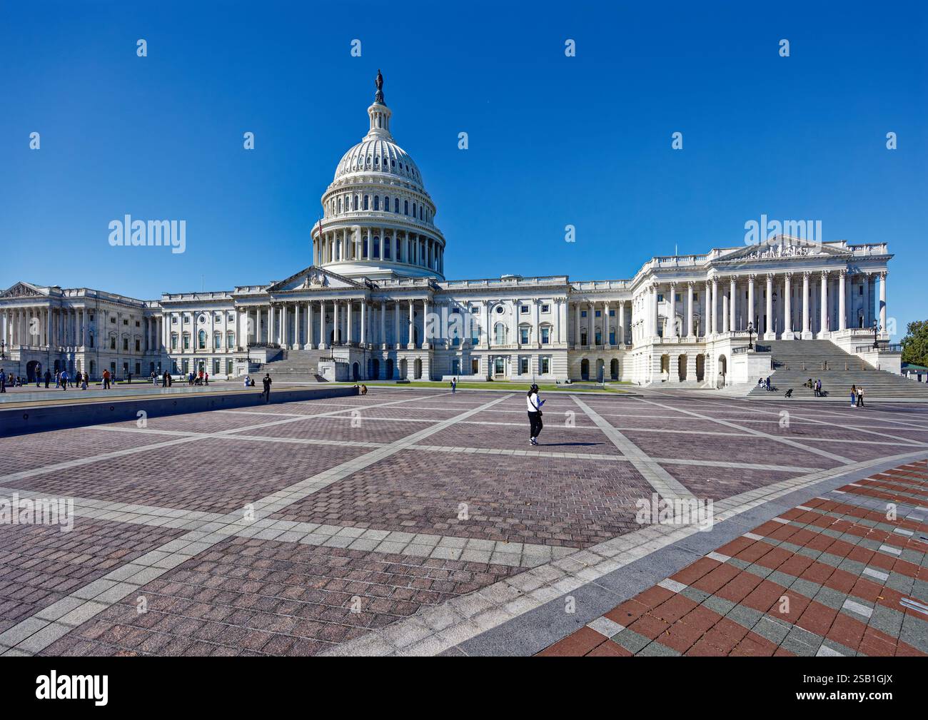 The U.S. Capitol East Front faces a plaza on the only level portion of ...