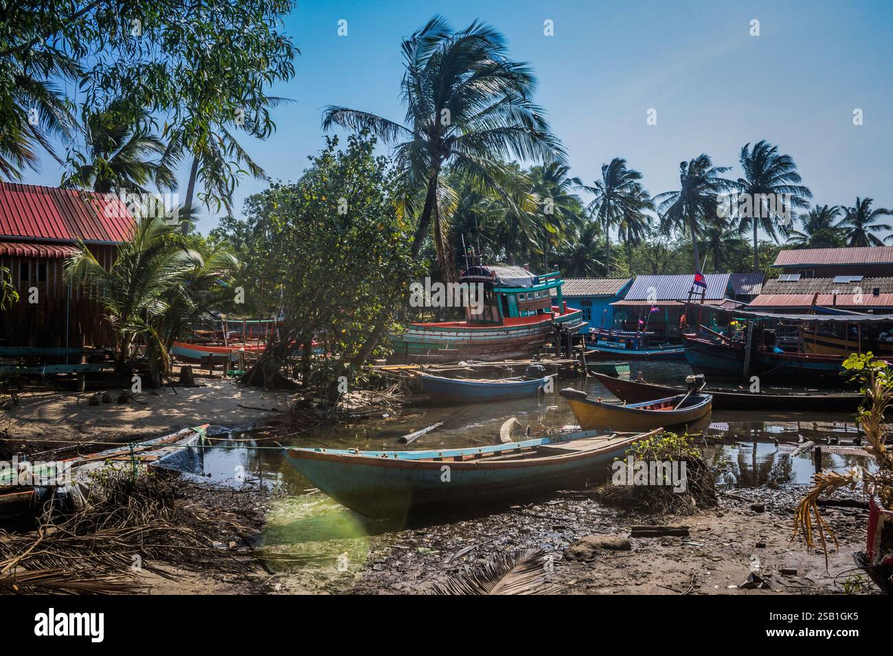 Preak Svay, Koh Rong Island, Cambodia, January 30, 2025 Daily life in ...