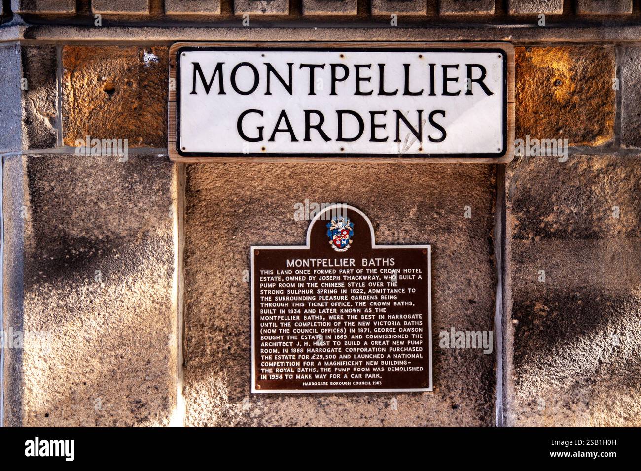 Street sign for Montpellier Gardens plus informative sign giving ...