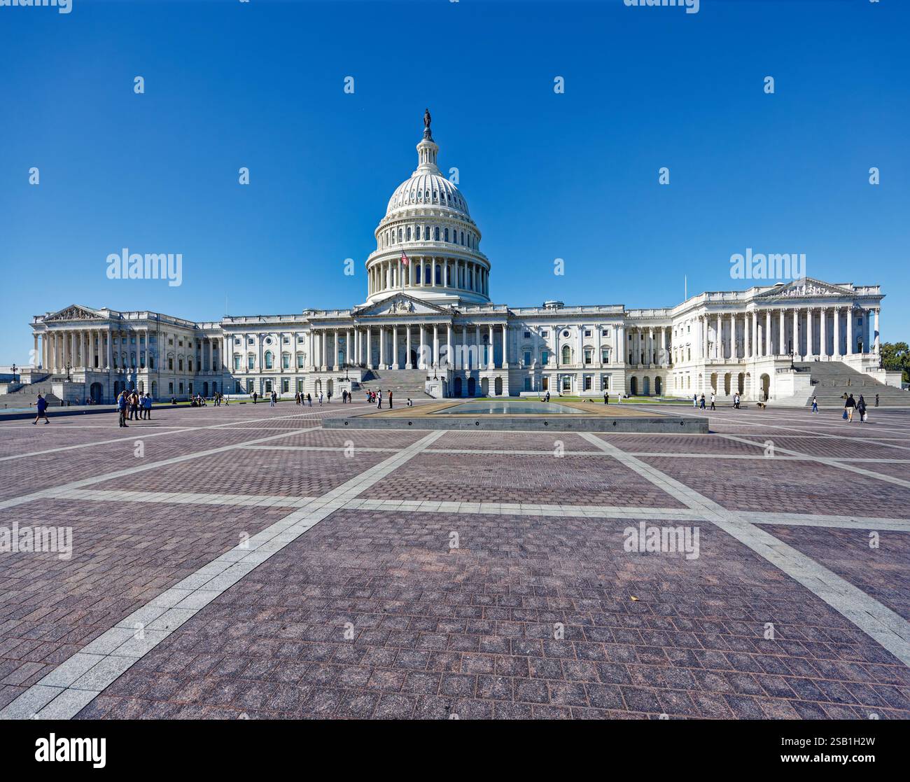 The U.S. Capitol East Front faces a plaza on the only level portion of ...