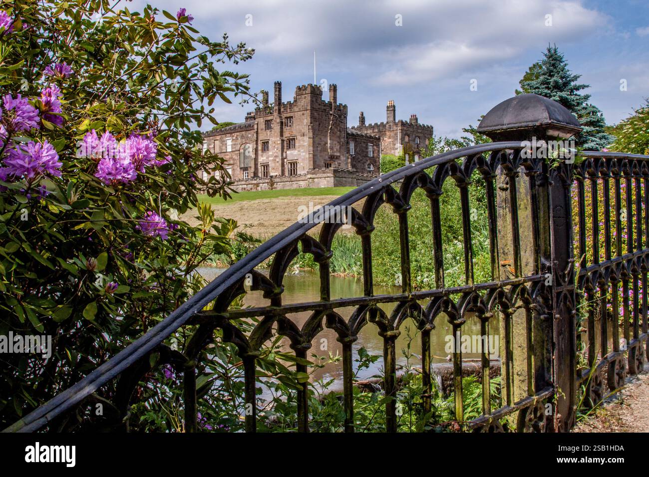 FOR SALE: Exterior view of Ripley Castle from a bridge in its extensive ...