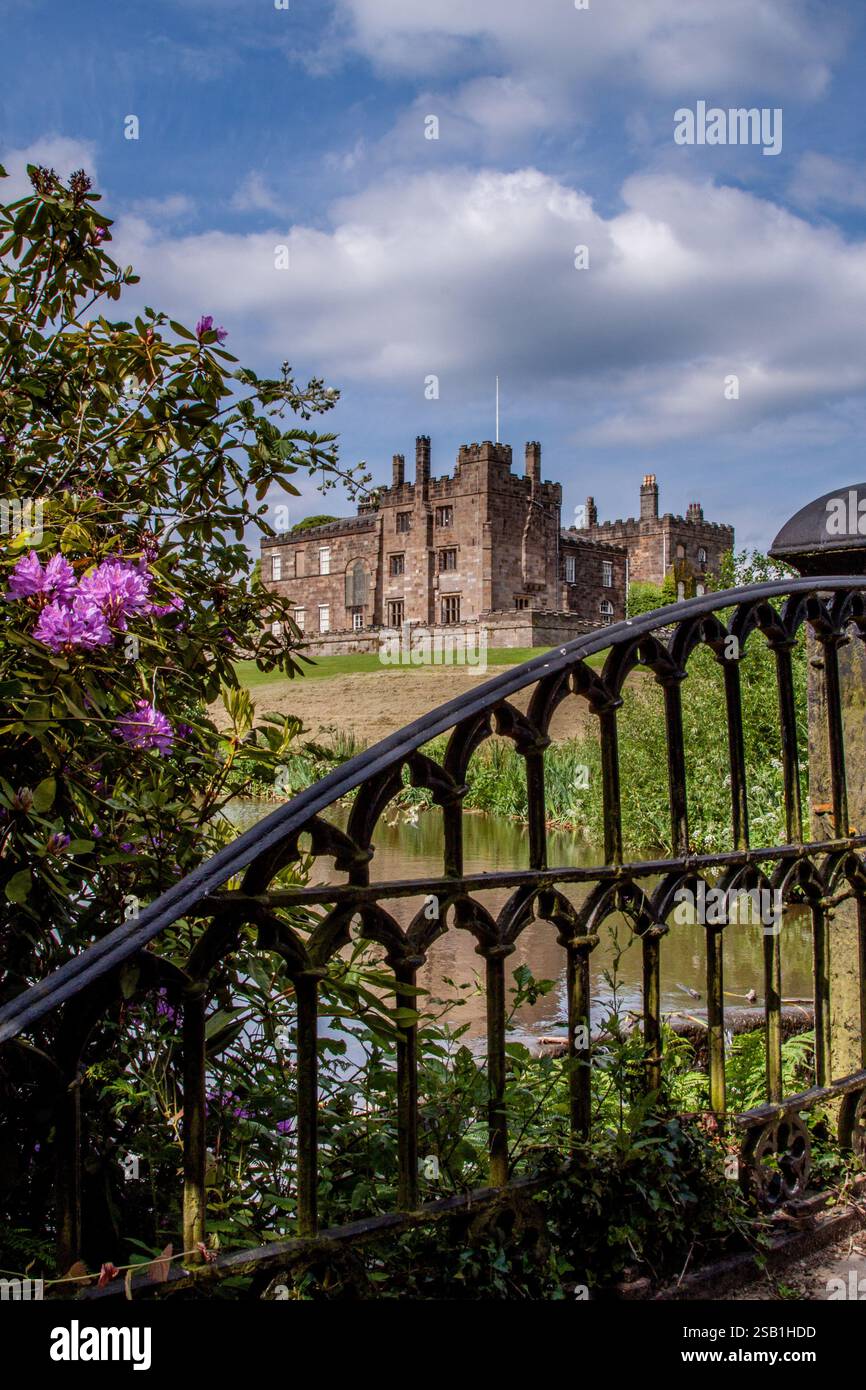FOR SALE: Exterior view of Ripley Castle from a bridge in its extensive ...