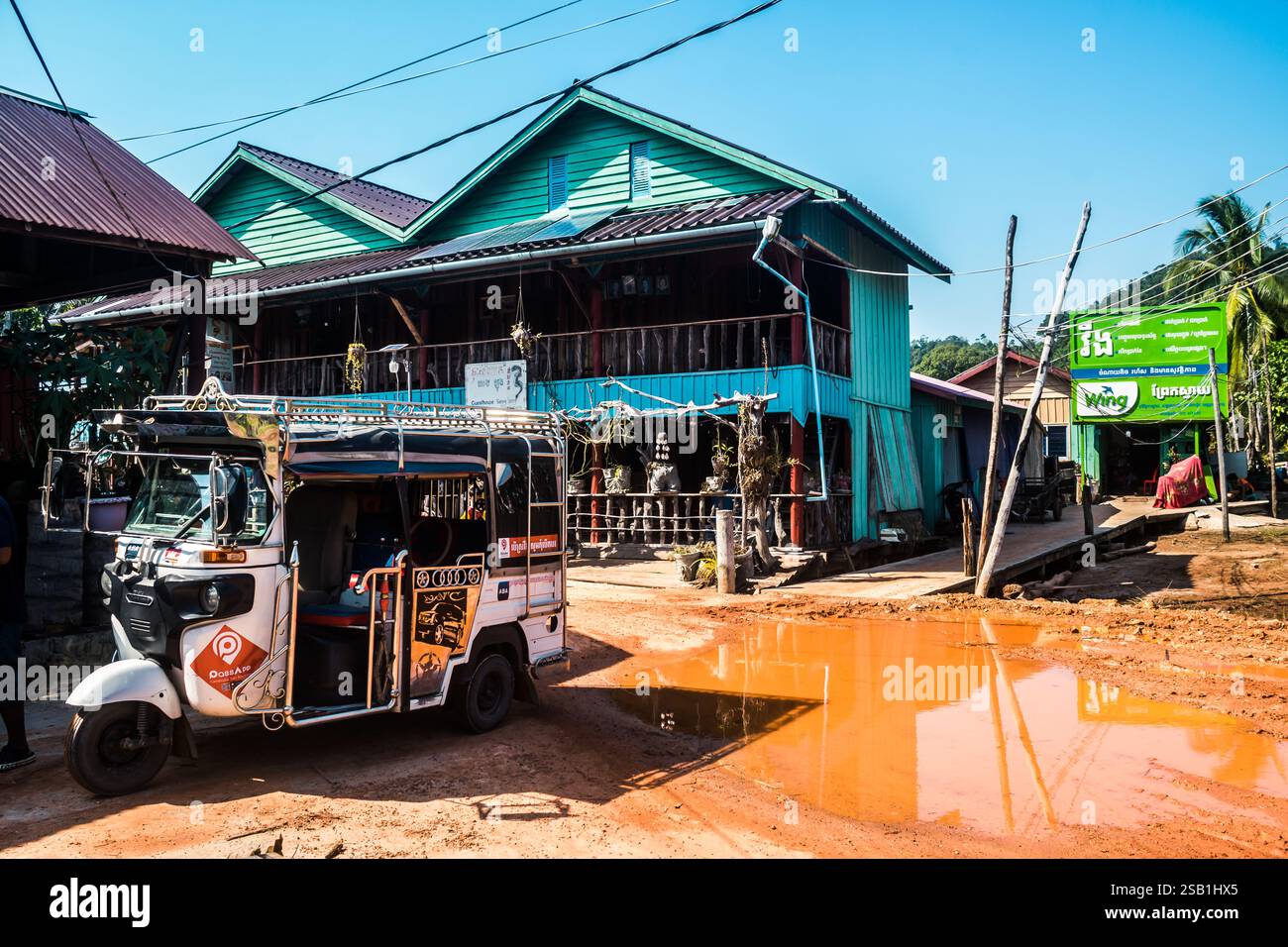Preak Svay, Koh Rong Island, Cambodia, January 30, 2025 Daily life in ...
