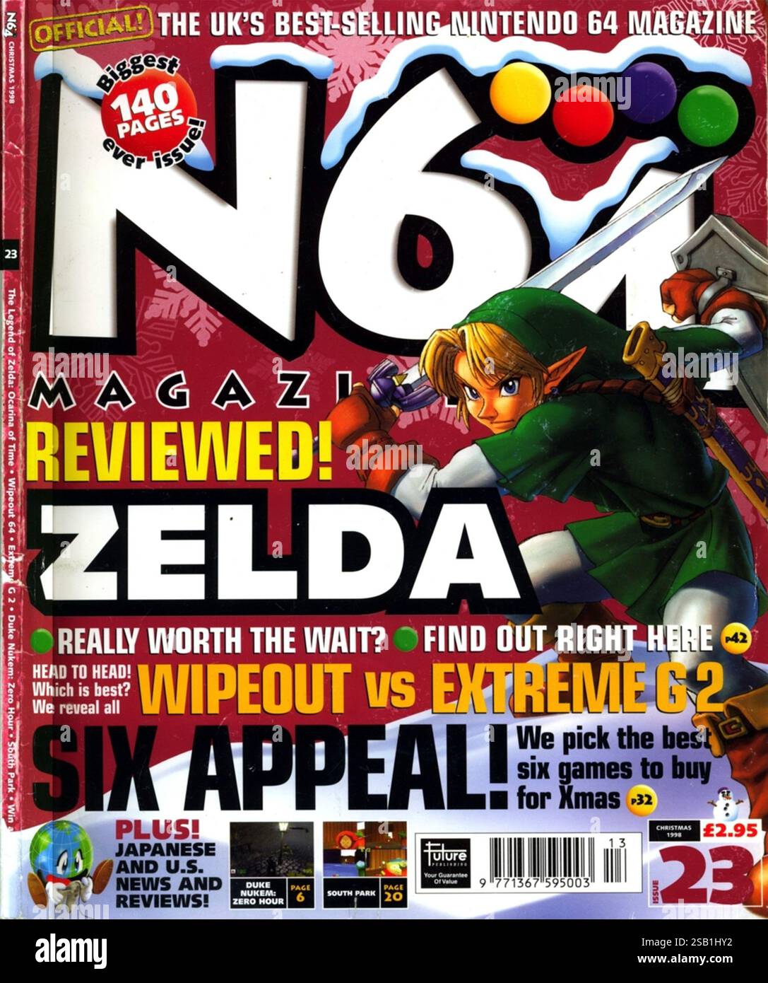 N64 Magazine December 1998 cover - Zelda Stock Photo - Alamy