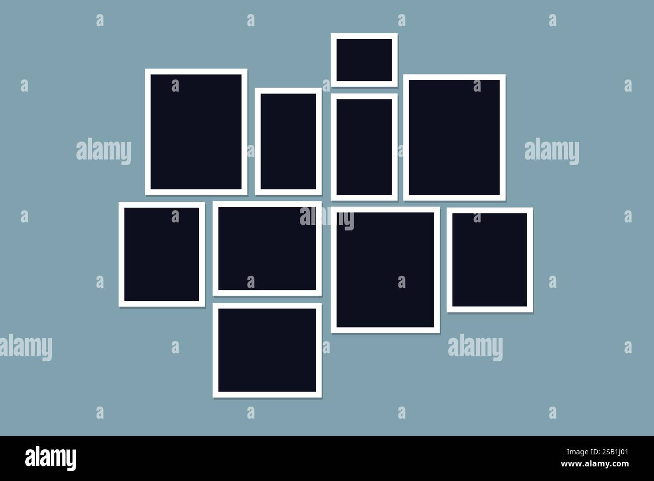 Design of an empty moodboard frame collage template, collage templates ...