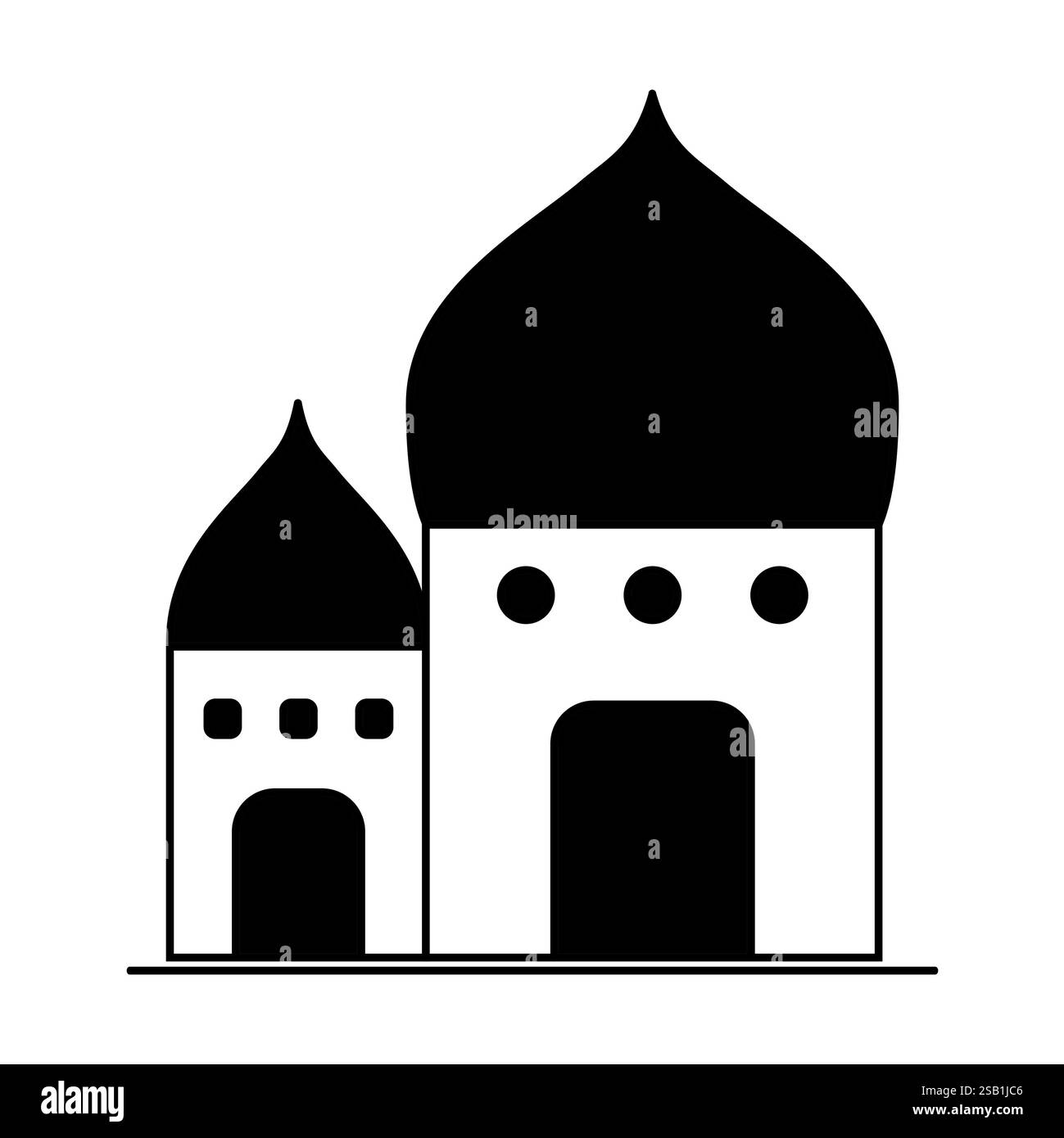 Islamic mosque icon, arabic faith culture design, flat web isolated ...