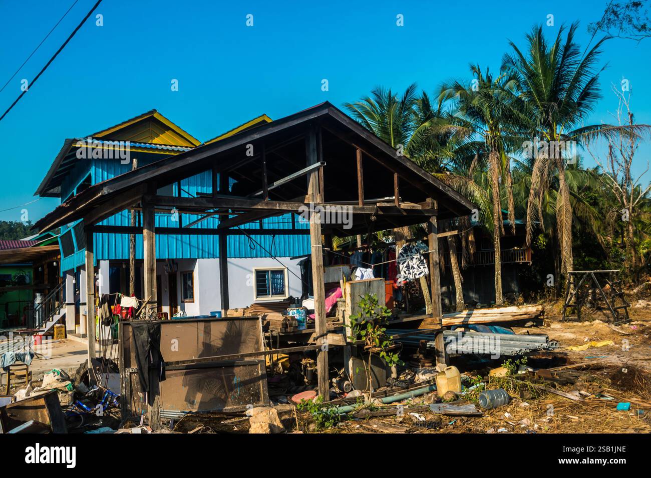 Preak Svay, Koh Rong Island, Cambodia, January 30, 2025 Daily life in ...