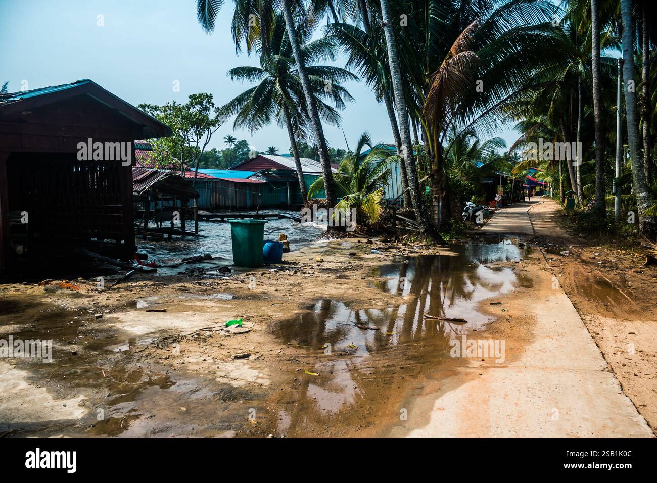 Preak Svay, Koh Rong Island, Cambodia, January 30, 2025 Daily life in ...