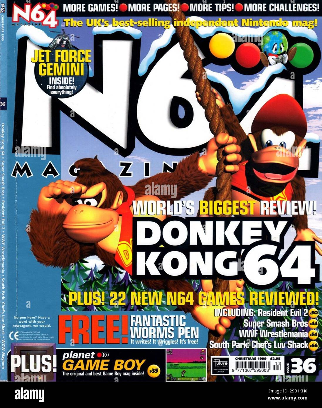 1999 December UK N64 magazine cover - Donkey Kong Stock Photo - Alamy
