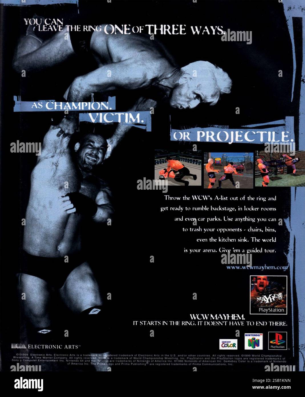 1999 UK lectronic Arts (EA), WCW Mayhem N64 Nintendo Playstation Video ...