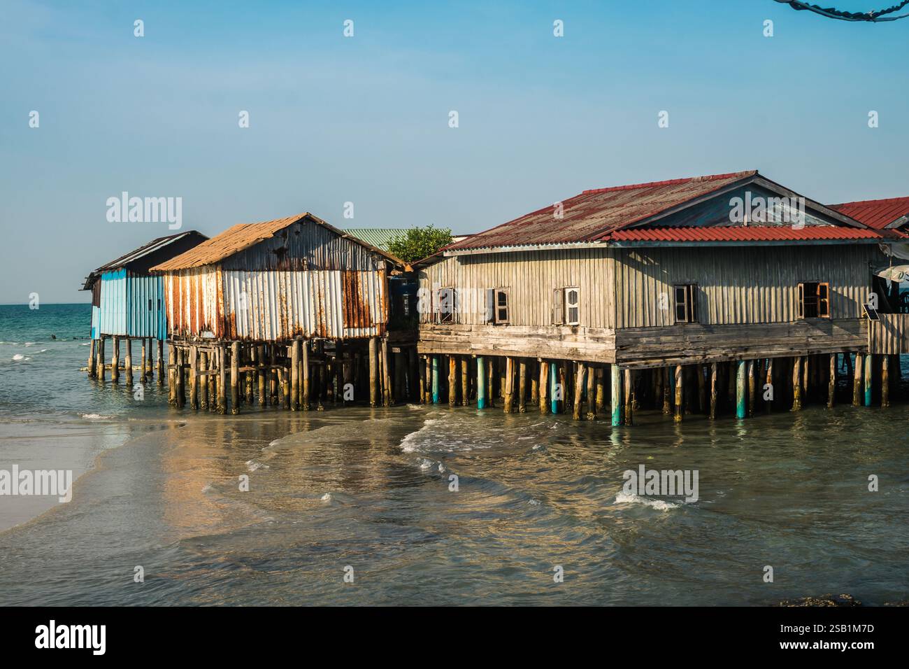 Preak Svay, Koh Rong Island, Cambodia, January 30, 2025 Daily life in ...