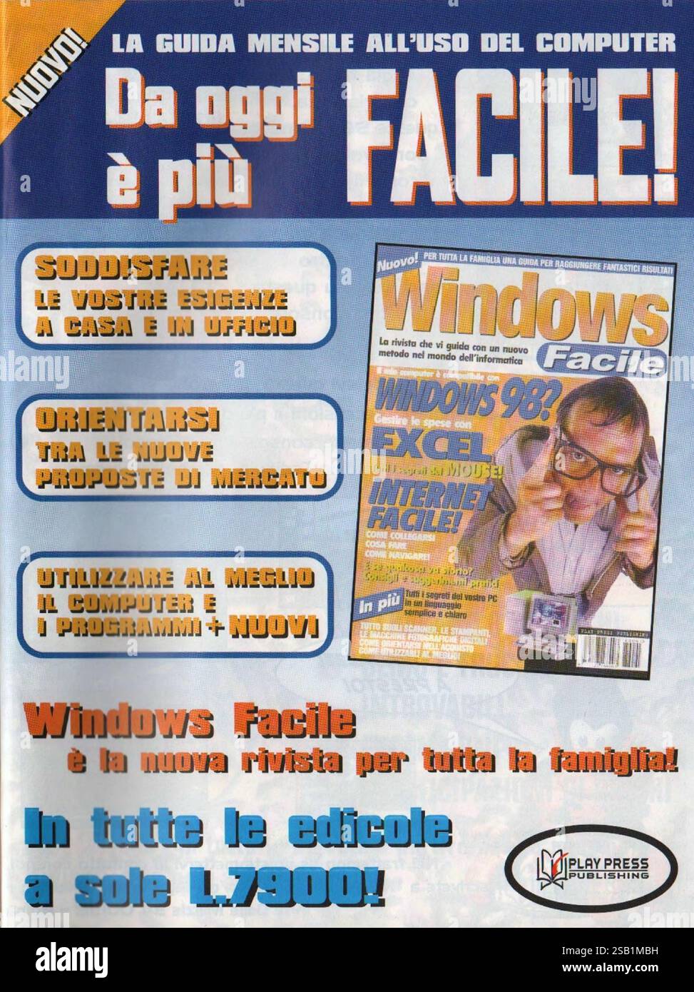 2000 Italian Windows facile magazine promo - Windows 98 Stock Photo - Alamy