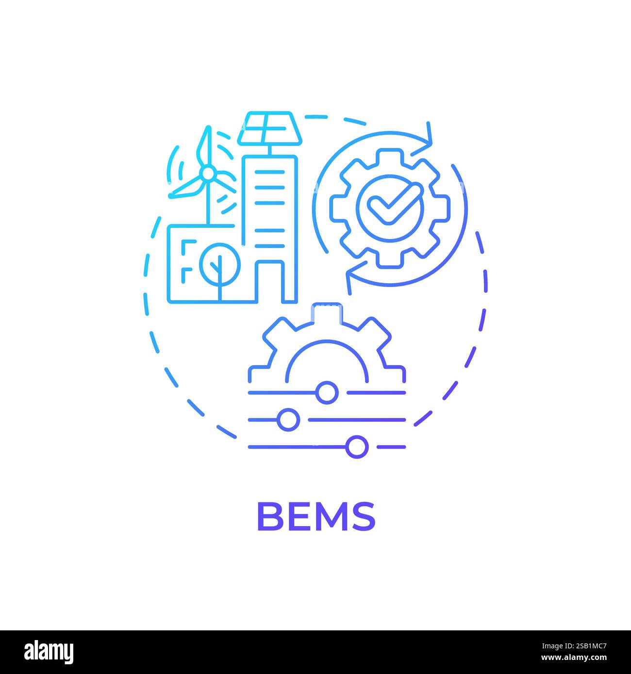 BEMS blue gradient concept icon Stock Vector Image & Art - Alamy
