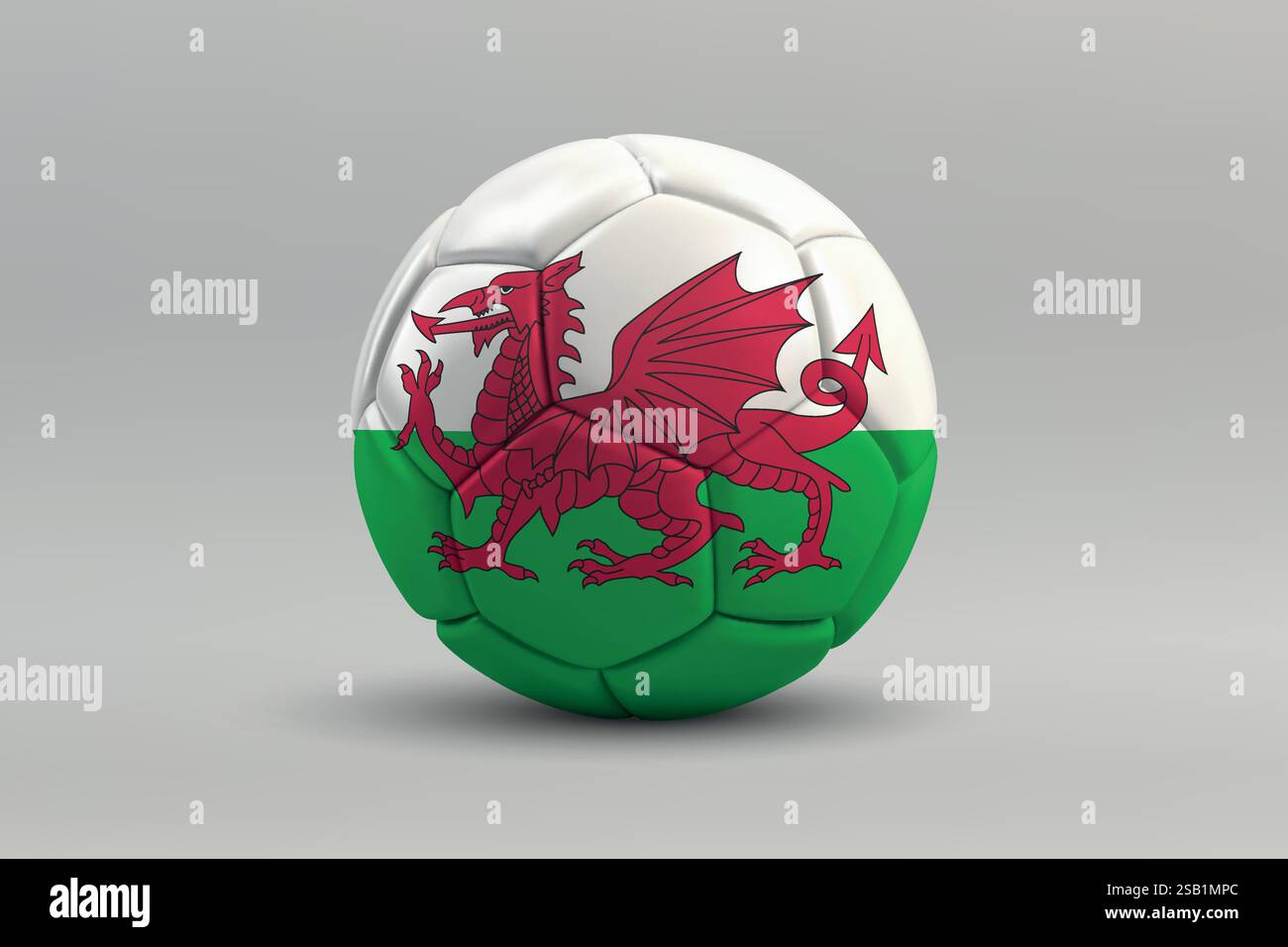 3d soccer ball with wales team flag Stock Vector Images - Alamy