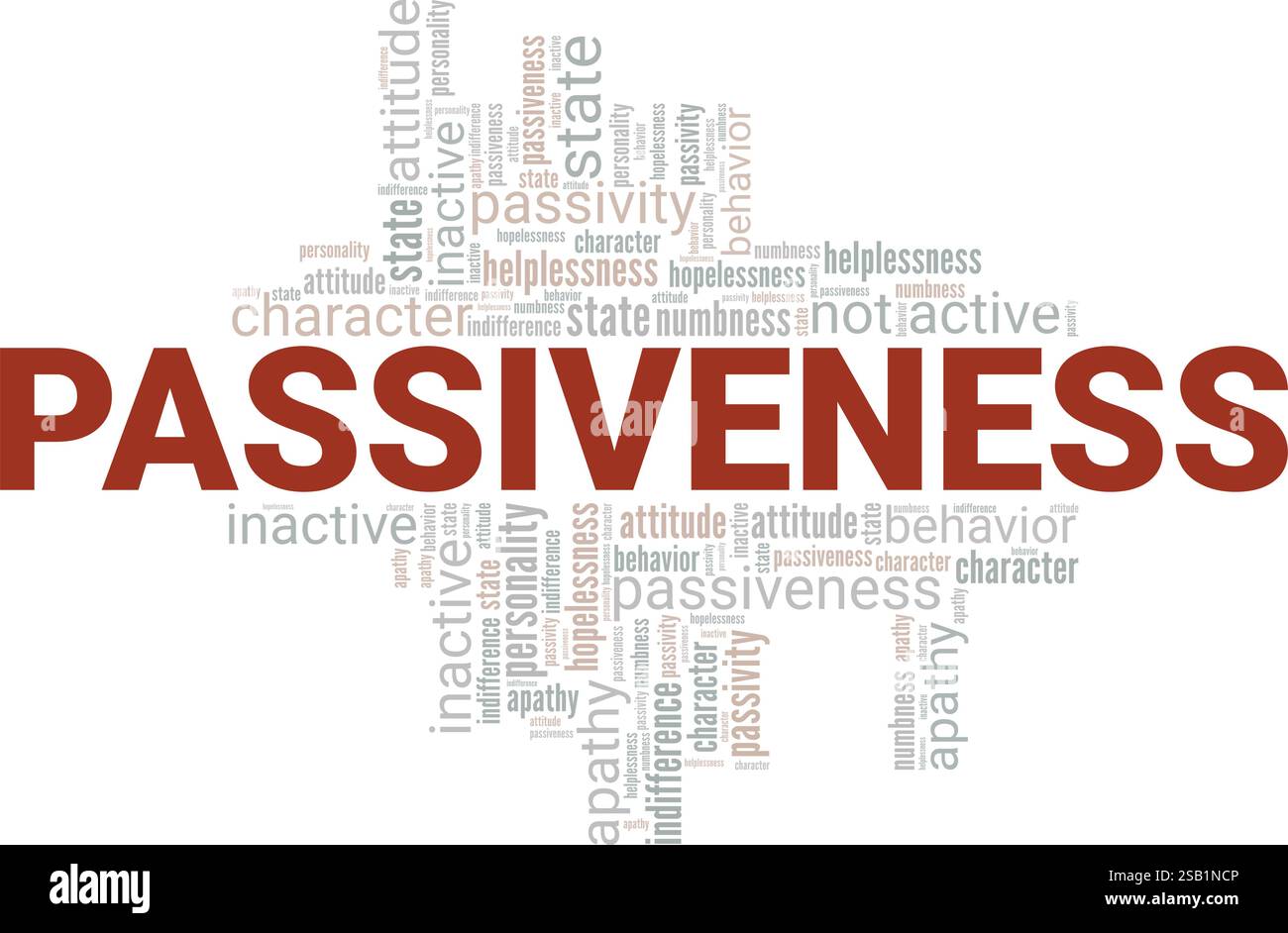 Passiveness word cloud conceptual design isolated on white background ...