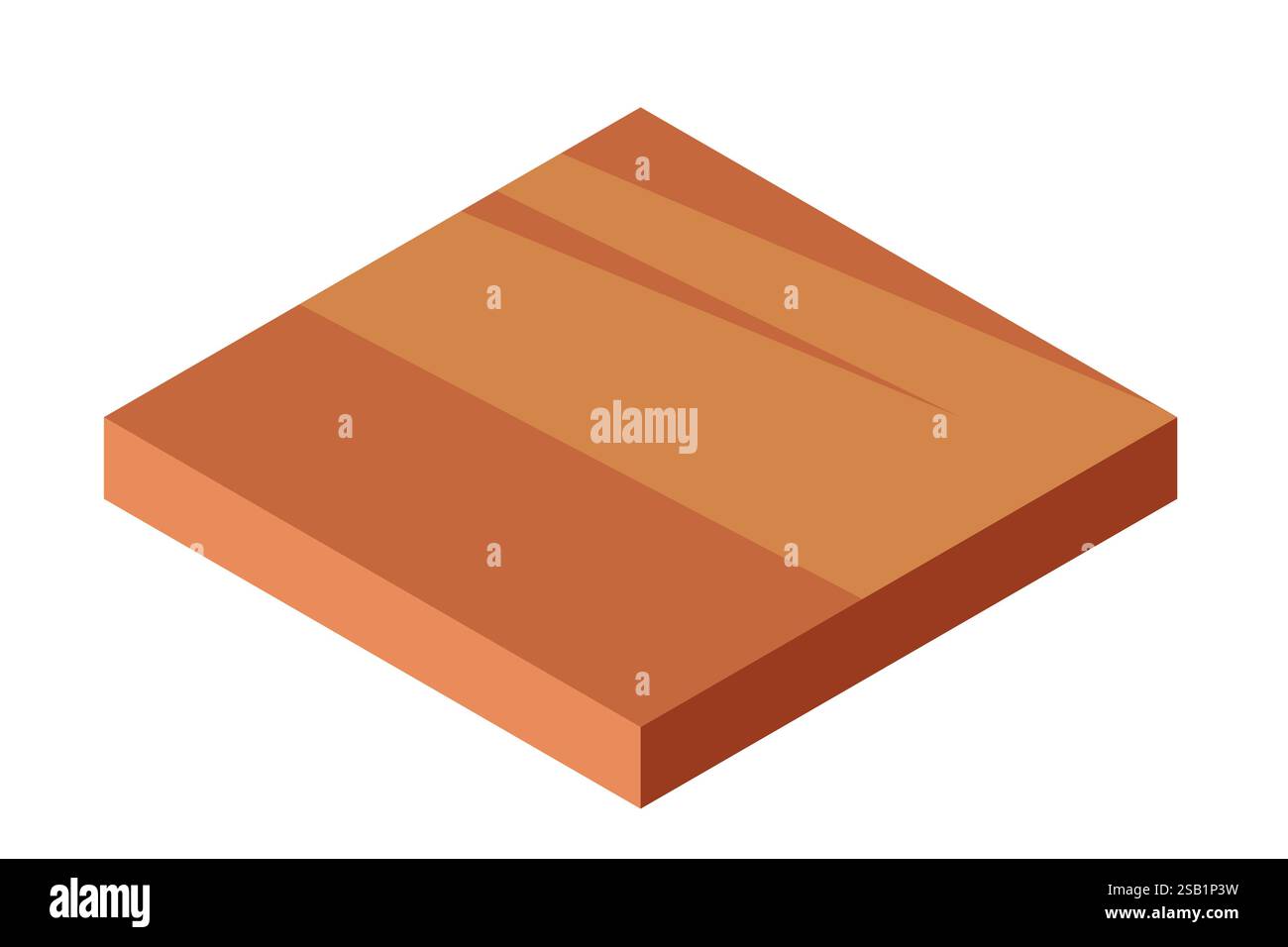 Isometric square land plot with brown area. Soil with layers. Vector ...