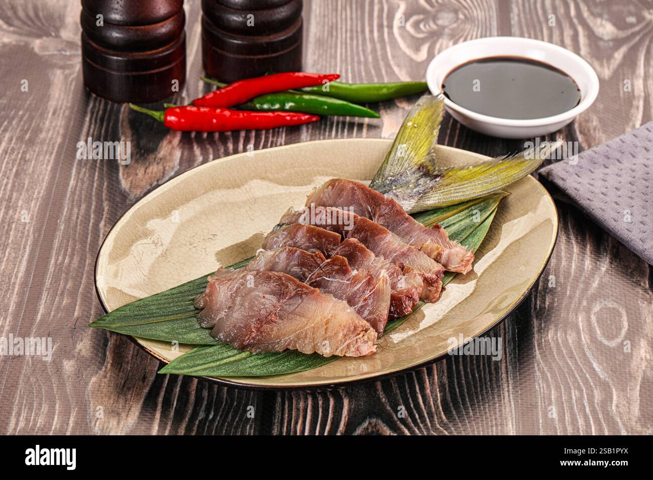 Raw yellowtail fresh fish sashimi snack Stock Photo - Alamy