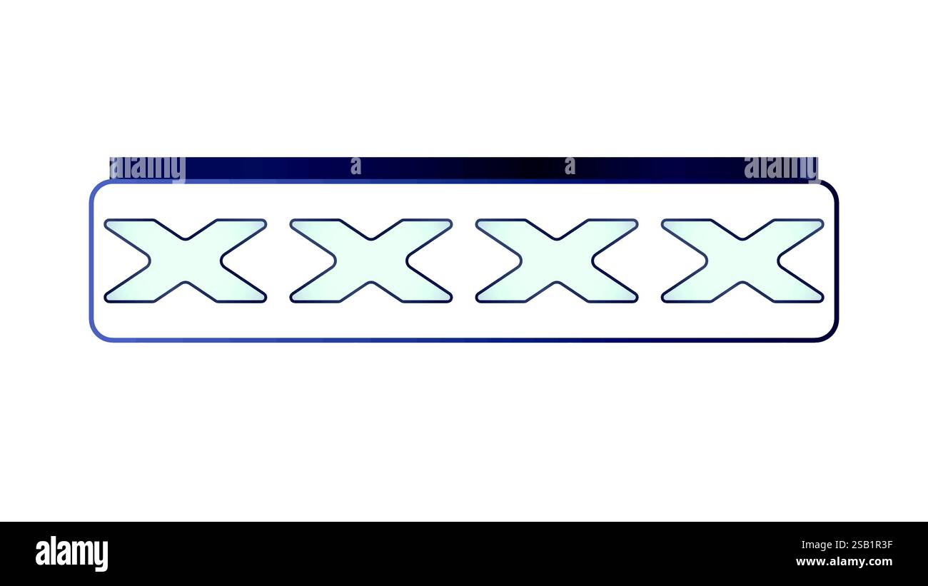 White and blue strike indicator featuring bold glowing "X" symbols in a ...