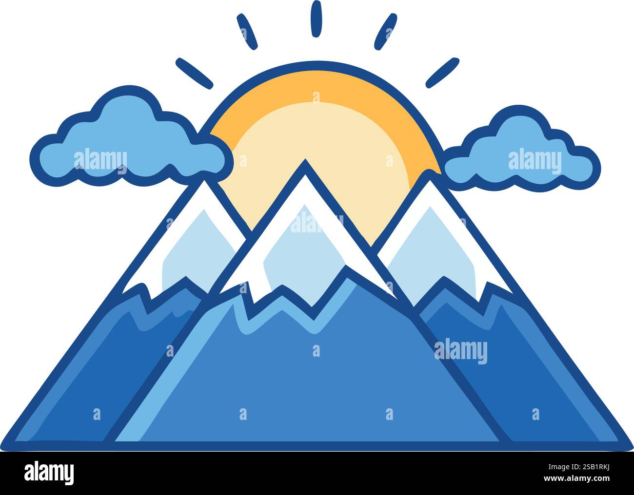 White snowy winter over Stock Vector Images - Alamy