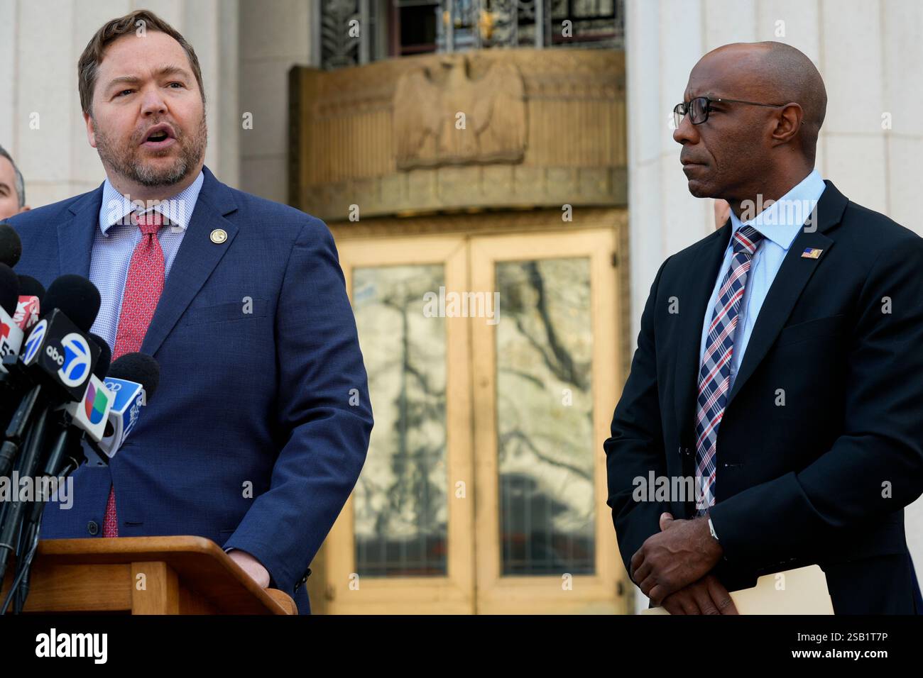 Acting U.S. Attorney Joseph T. McNally, left, joined by FBI Assistant ...