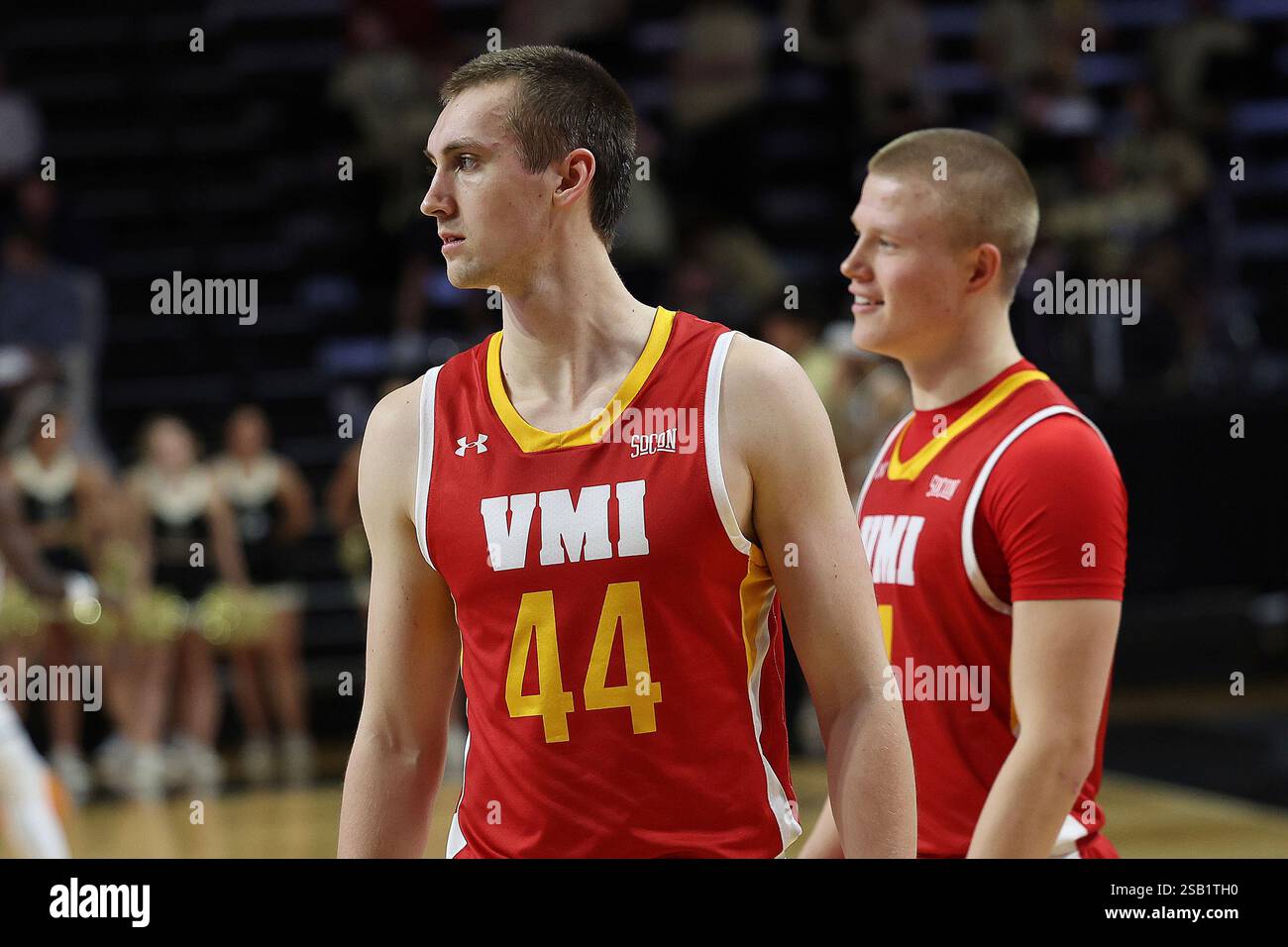 SPARTANBURG, SC - JANUARY 29: VMI Keydets forward TJ Johnson (44 ...