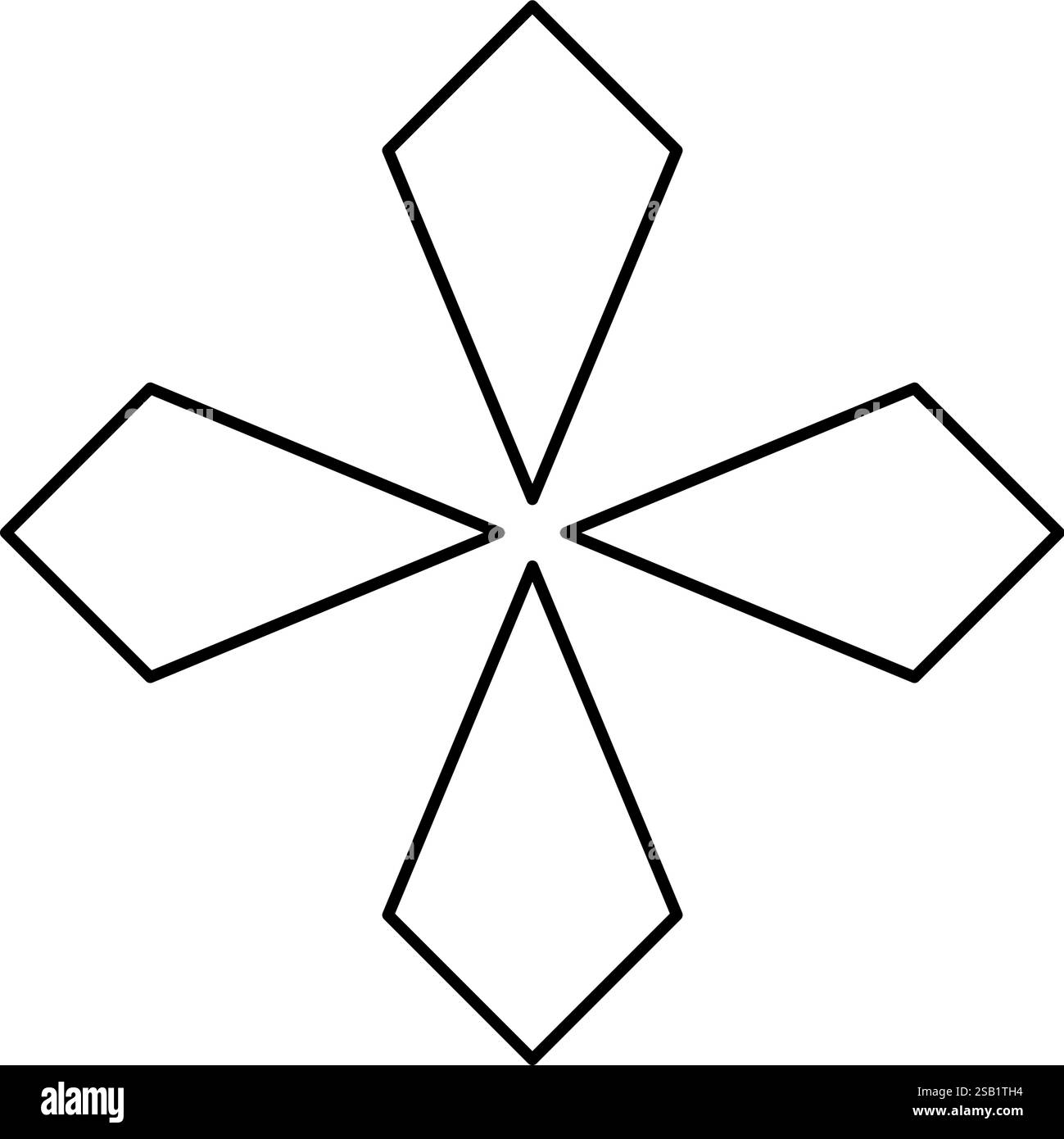 Star rhombus four leaf of chestnut sacred geometry symbol element ...